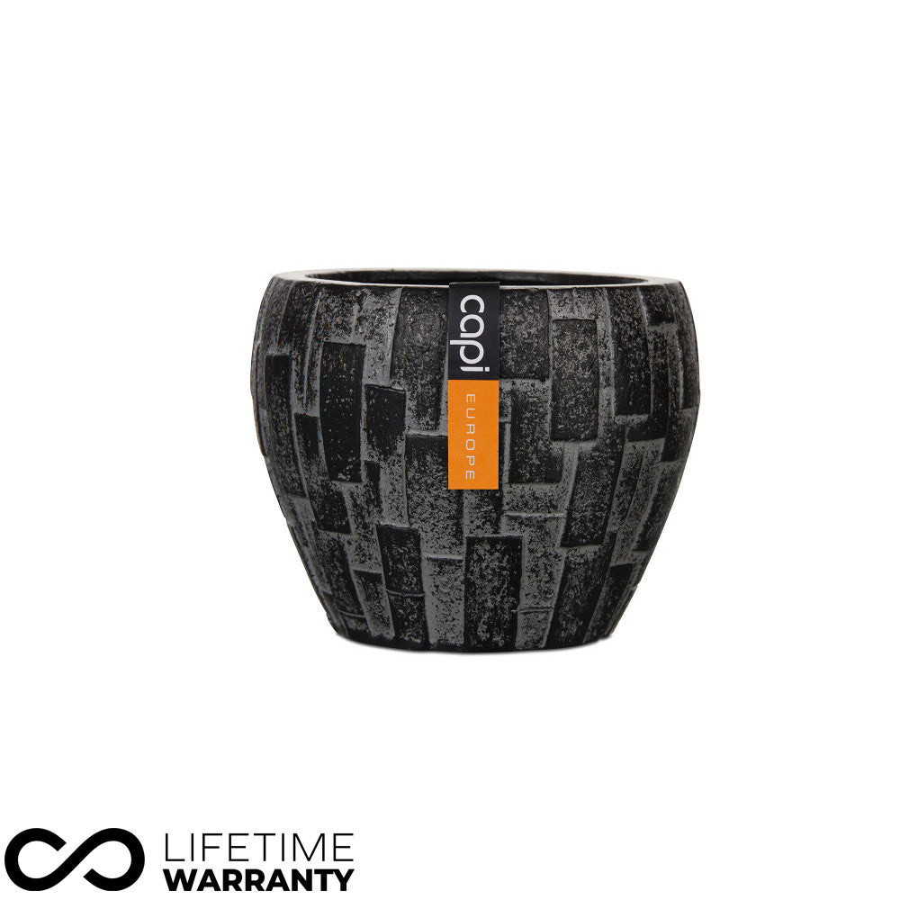 Indoor Nature Tapered Stone Planter (Charcoal) - 15cm Dia – Pattersons ...